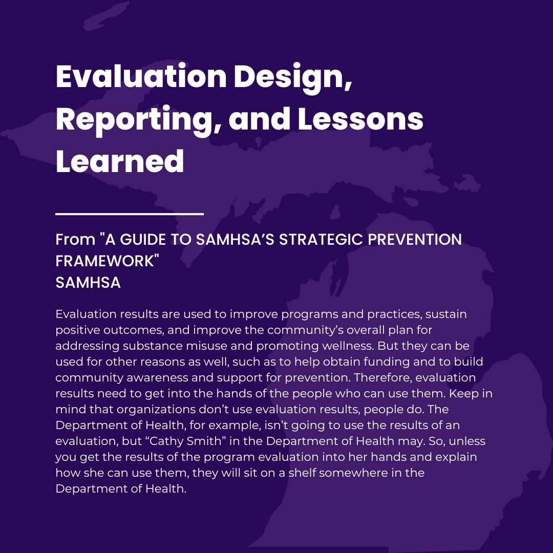 Evaluation Design, Reporting, and Lessons Learned - Prevention Network