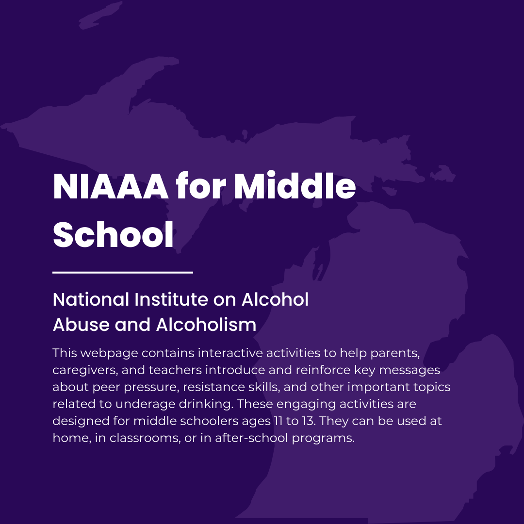 National Institute on Alcohol Abuse and Alcoholism (NIAAA) for Middle ...